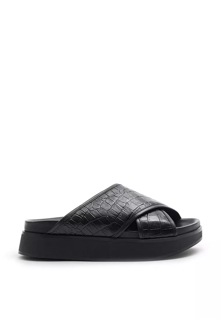 Buy & Other Stories Leather Platform Slides 2025 Online | ZALORA ...