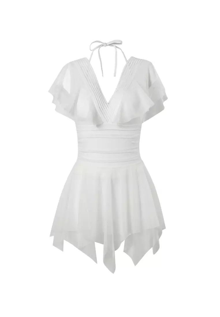 Buy Zitique Sexy Tulle Backless One Piece Swimsuit Online Zalora Malaysia