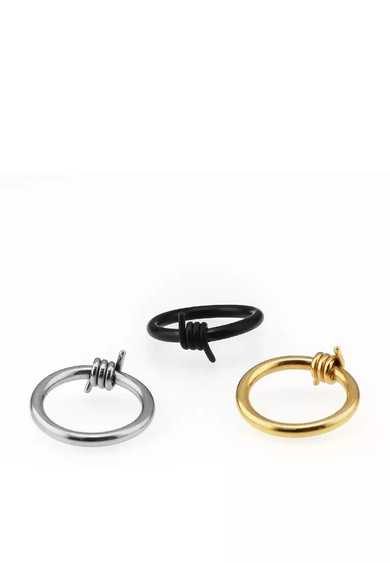 Buy HAPPY FRIDAYS Titanium Steel Winding Ring DW0121 Online | ZALORA Malaysia