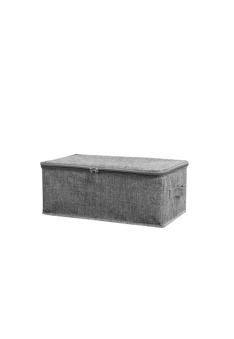 Buy HOUZE HOUZE - Lava - Storage Box with Zipper Lid (M) - Grey Online ...