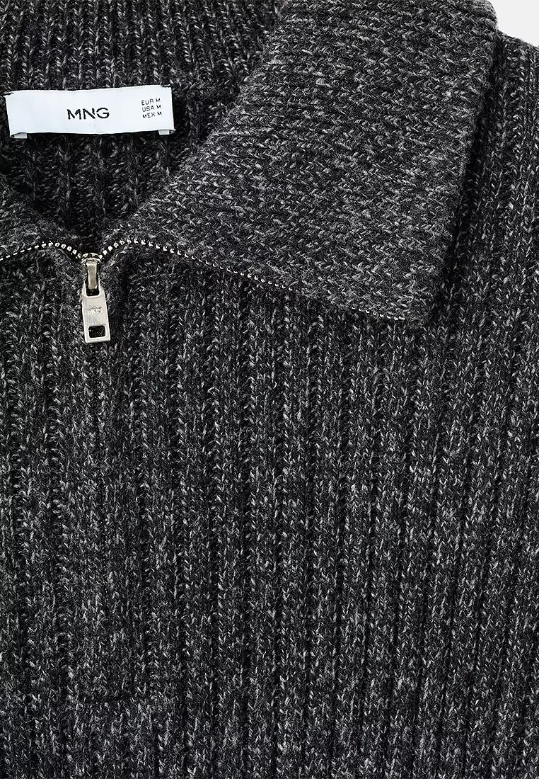 Buy MANGO Man Wool-Blend Sweater With Zip 2026 Online | ZALORA Philippines