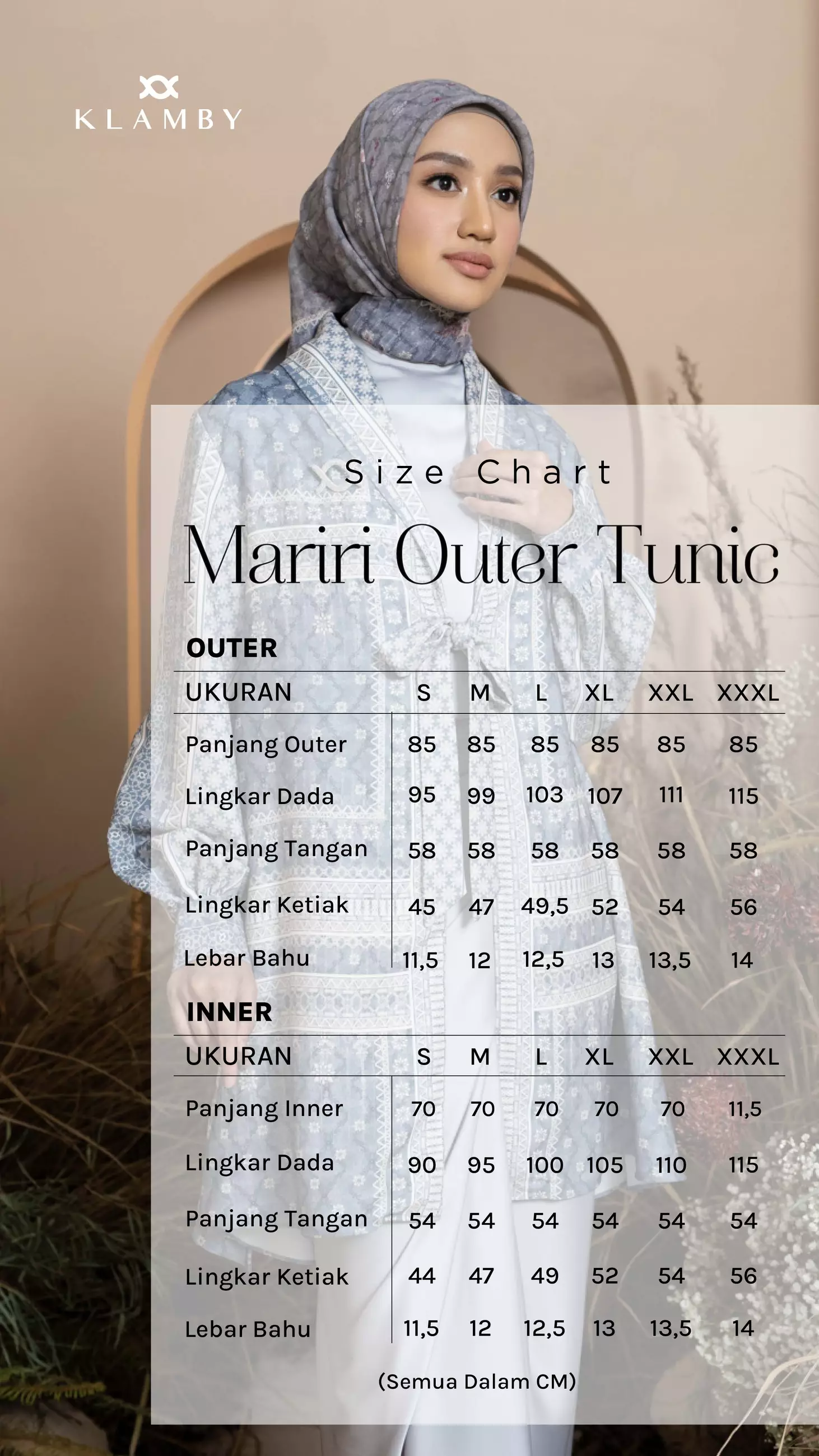 Jual KLAMBY Klamby - Mariri Outer Tunic Serene Azure Original 2025 ...