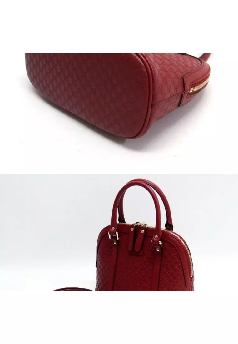 Buy GUCCI Pre-Loved Gucci Red Leather Dome Online | ZALORA Malaysia