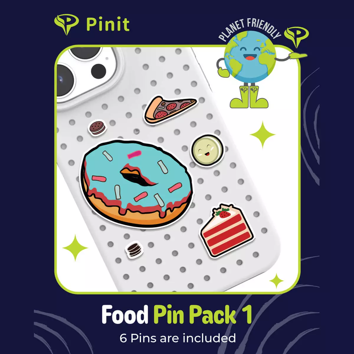 Jual PINIT Pinit Food Pin Pack 1 with 6 Pins for Decorate and Custom ...