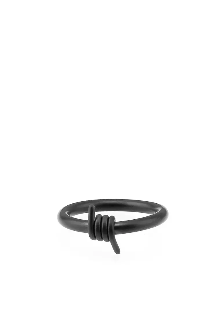 Buy HAPPY FRIDAYS Titanium Steel Winding Ring DW0121 Online | ZALORA ...