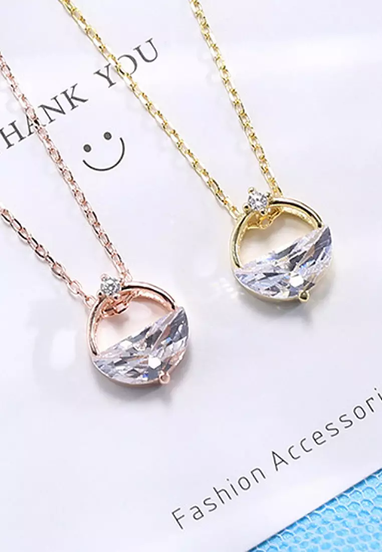 Buy ZITIQUE Simple and clear spring water imitation diamond pendant ...