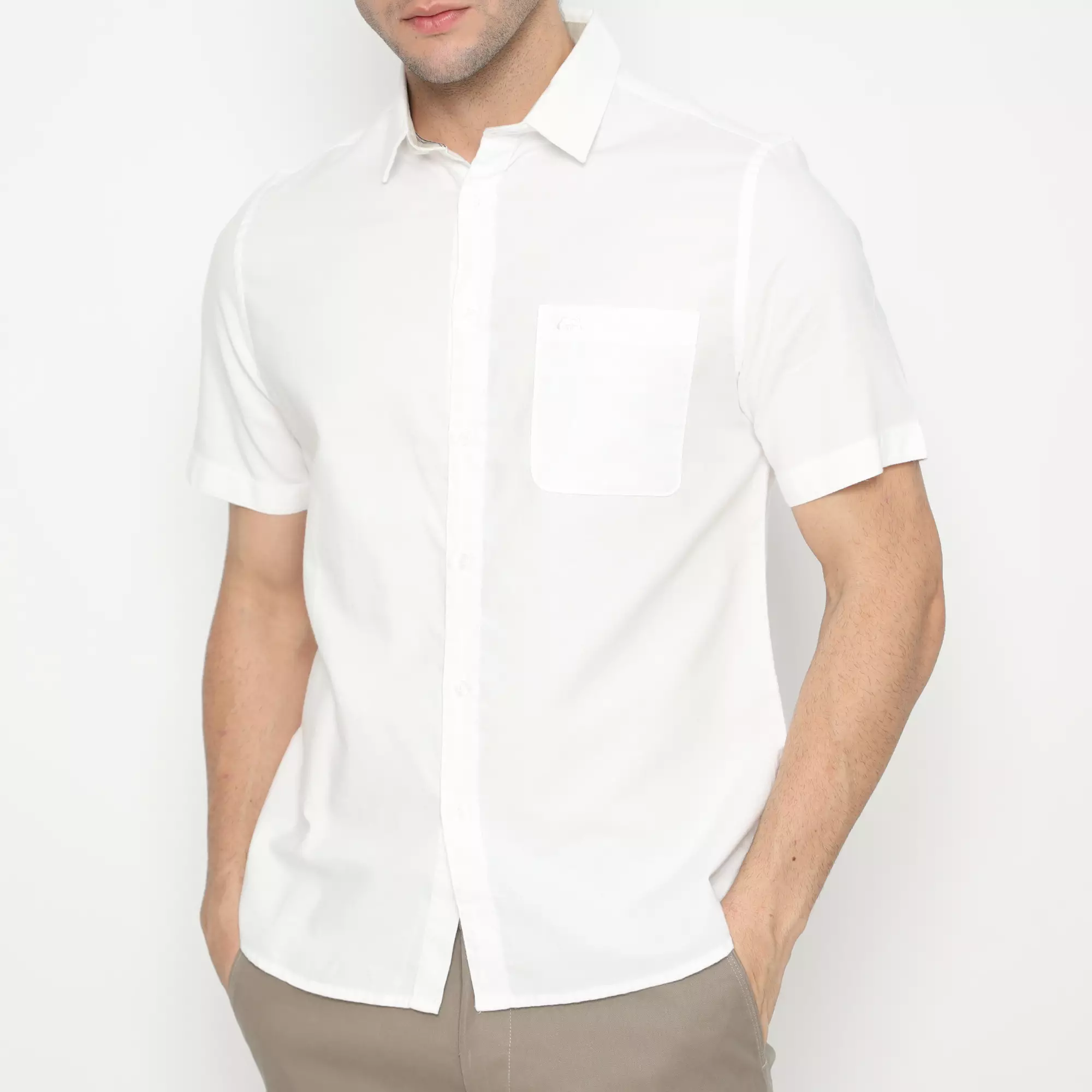 Jual Ricardo RICARDO Kemeja Oxford Lengan Pendek Polos Putih 32385 ...
