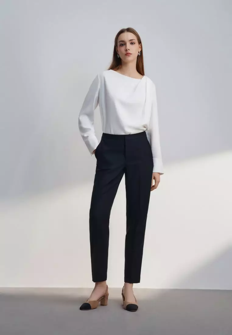 Buy G2000 Crepe Drapery Collarless Top 2026 Online | ZALORA Philippines
