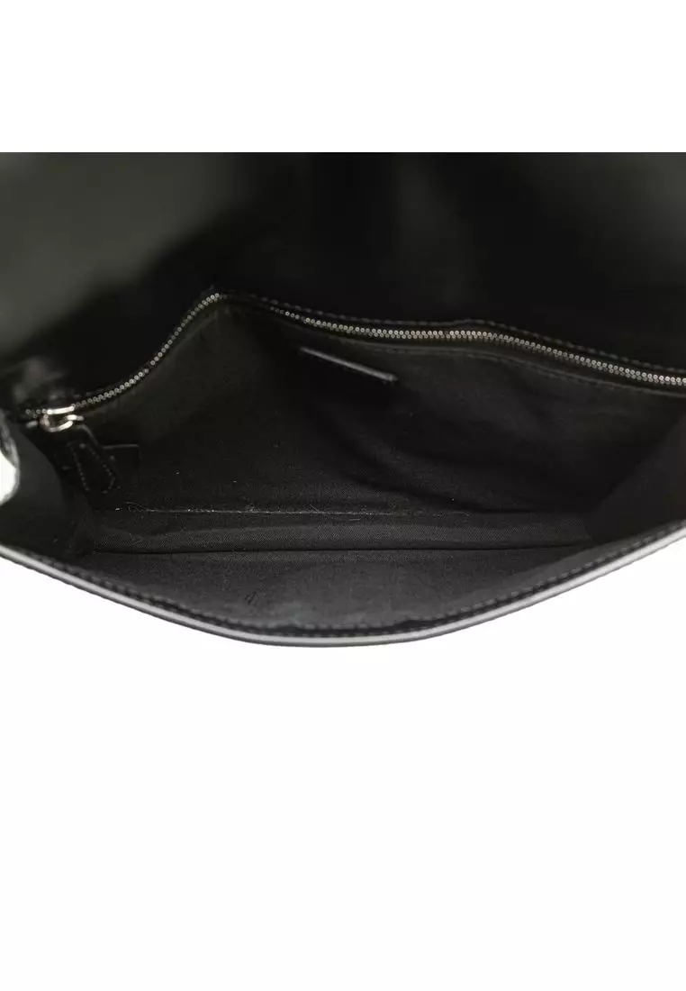 Buy Fendi Pre-Loved Fendi Calfskin And Canvas Ff 1974 Flat Baguette ...