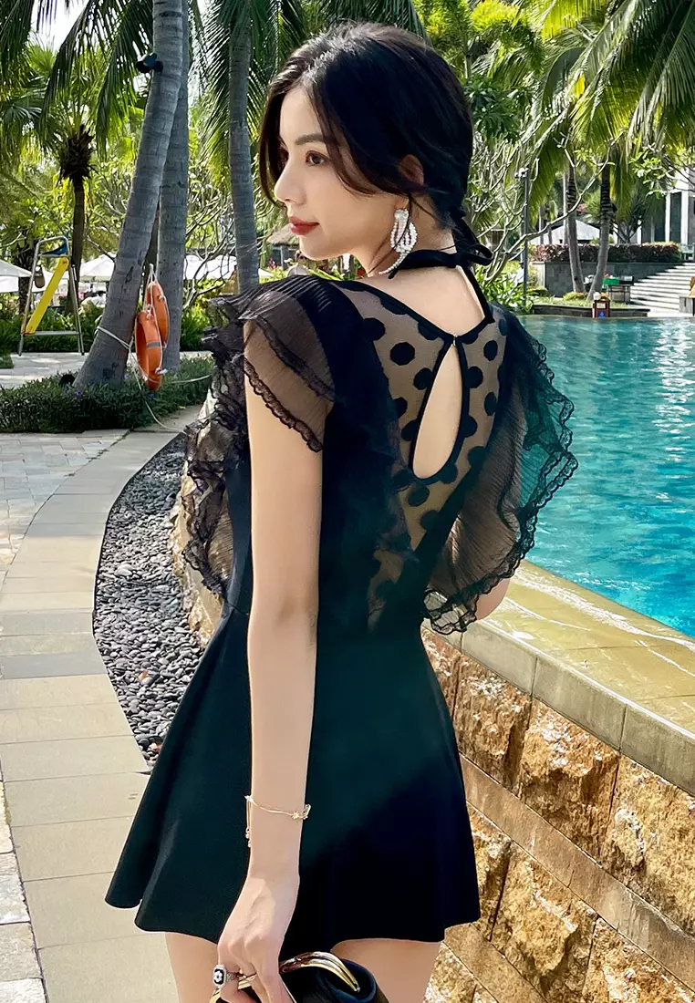 Buy Zitique Sexy Tulle Low One Piece Swimsuit Online Zalora Malaysia