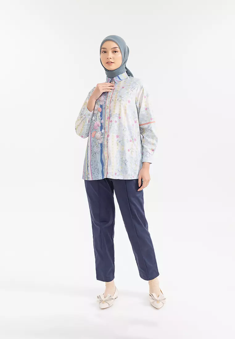 Jual Riamiranda Ria Miranda Dusty Green Vessels Shirt Original 2024 ...