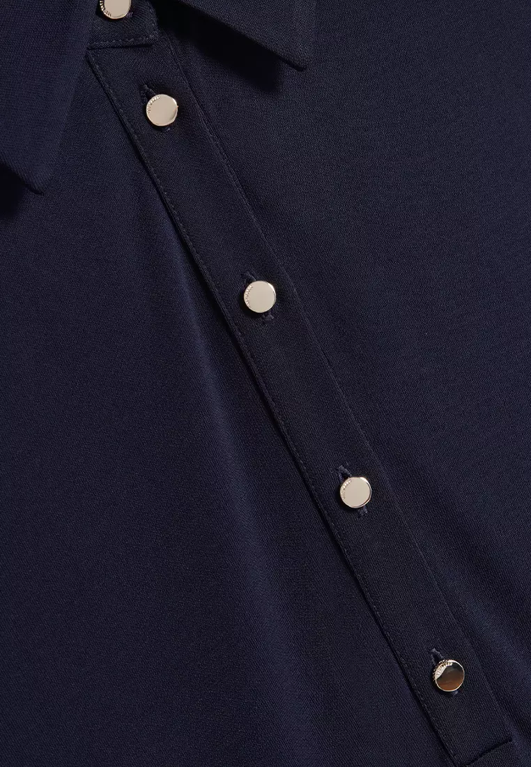 Buy TED BAKER TALYAHH Crepe Jersey Button Down Collared Online | ZALORA ...