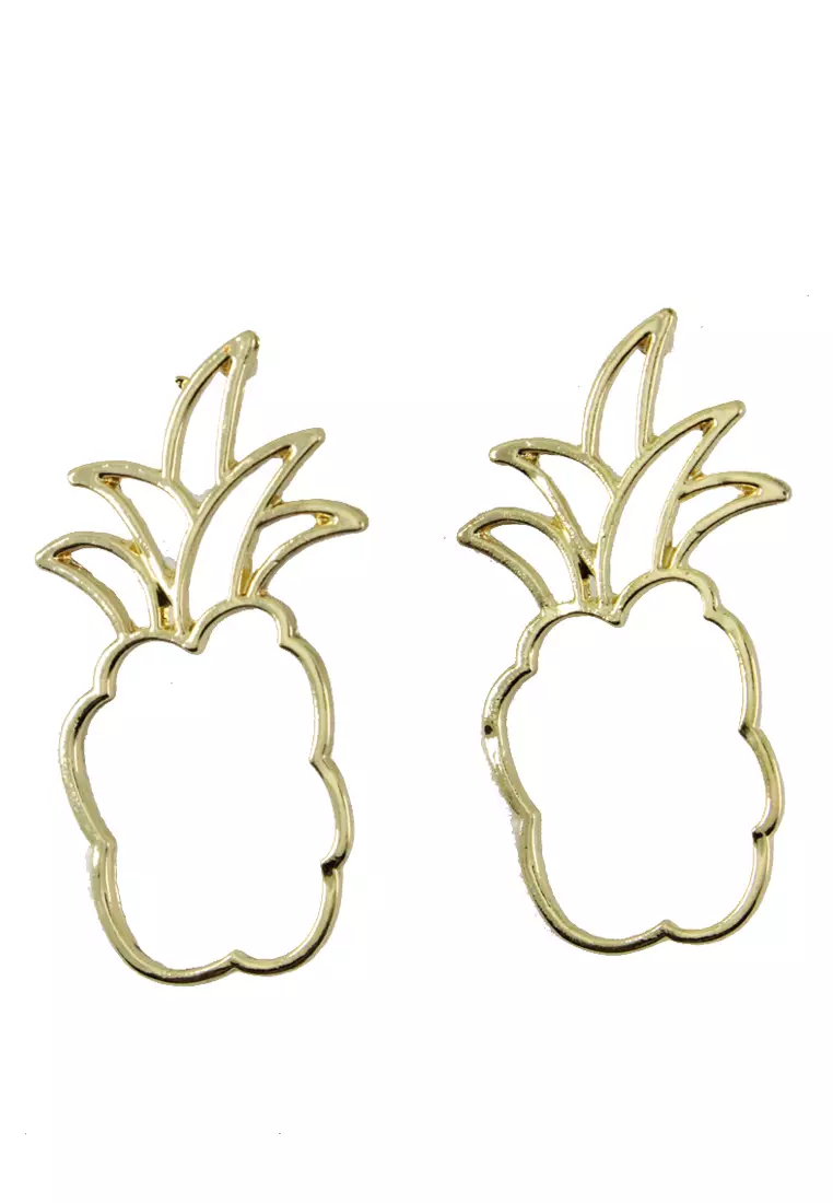 Jual LOOP AND HOOP Pineapple stud earring Original 2025 | ZALORA Indonesia