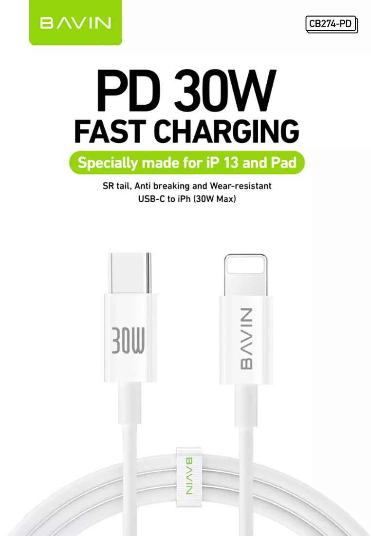Buy BAVIN CB274 30W Type-C to iPh Data Cable Fast Charging & Data ...
