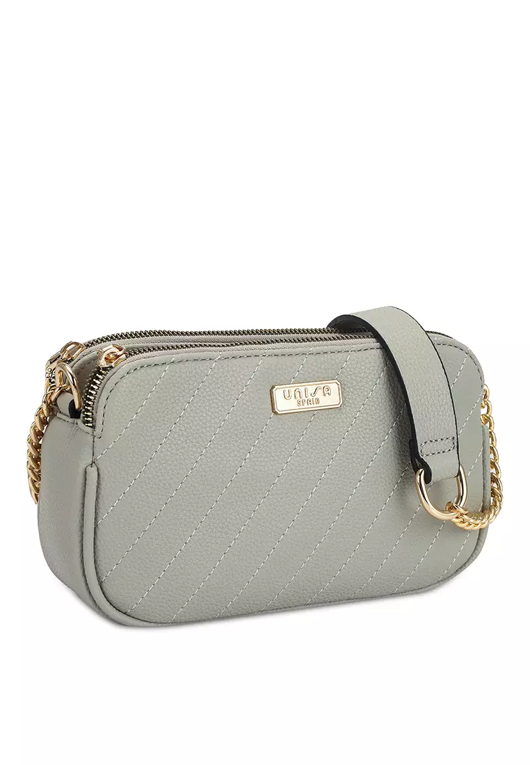 Buy Unisa Quilted Sling Bag With Chain Strap 2025 Online | ZALORA ...