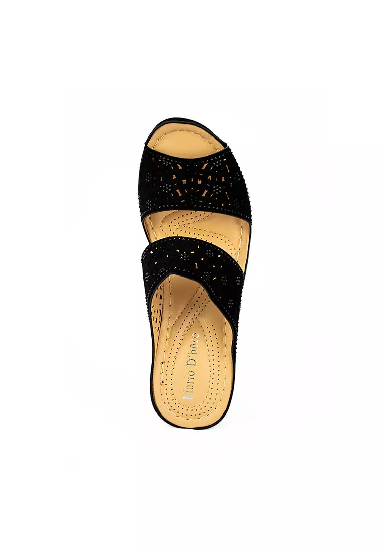 Buy Mario D' boro Runway Mario D' boro Women Wedge LW 22829 Black 2024 ...