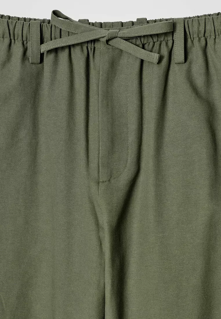 Buy COS Barrel-Leg Drawstring Trousers 2025 Online | ZALORA Philippines