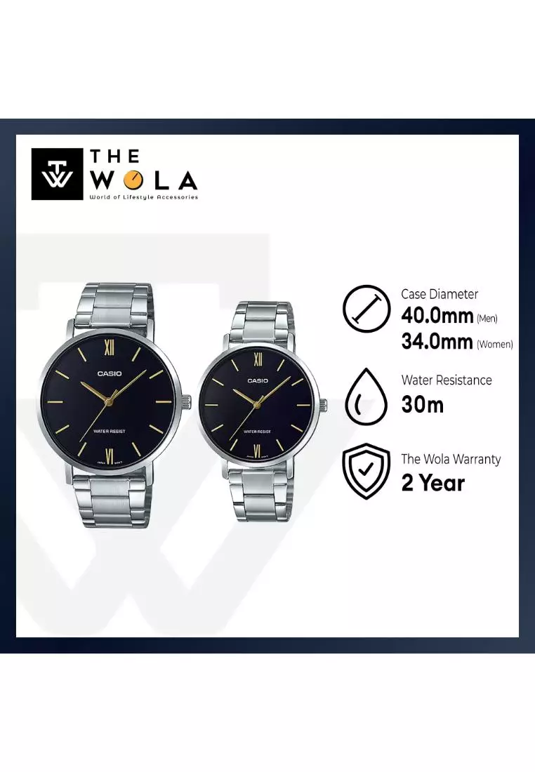 Buy casio Couple Watch MTP/LTP-VT01D-1B 2026 Online | ZALORA Philippines