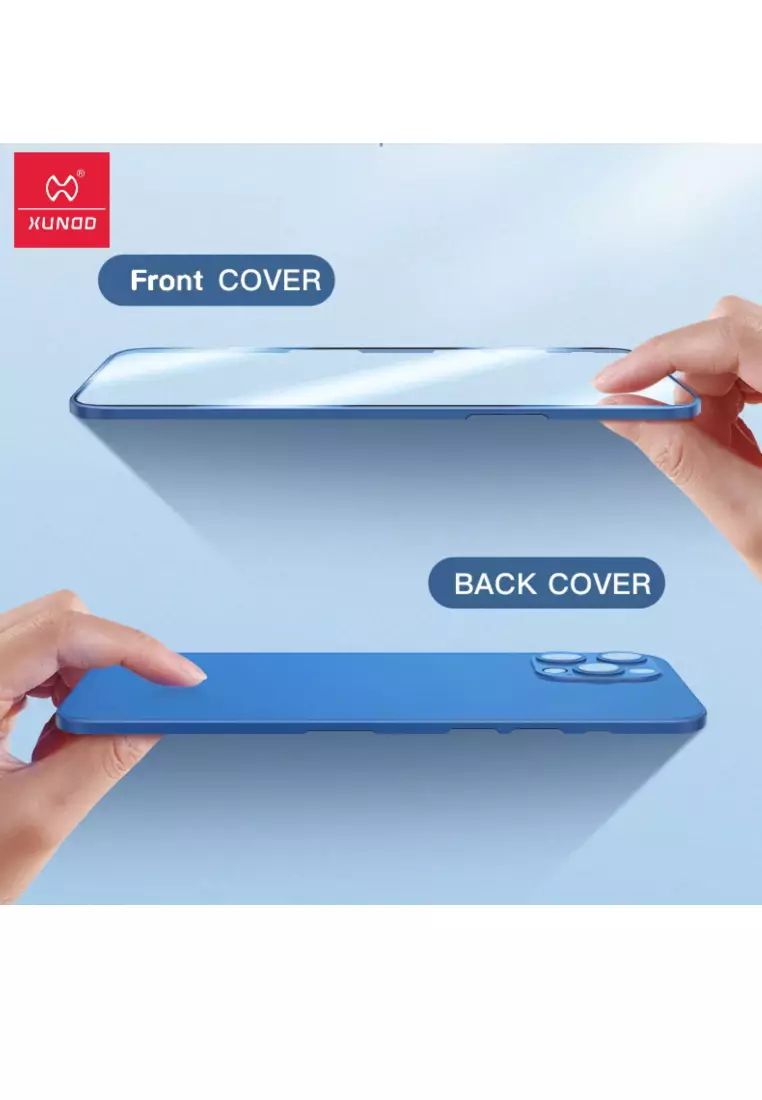 Buy MobileHub iPhone 12 Pro (6.1) XUNDD 360 Ultra Thin Case (Black ...