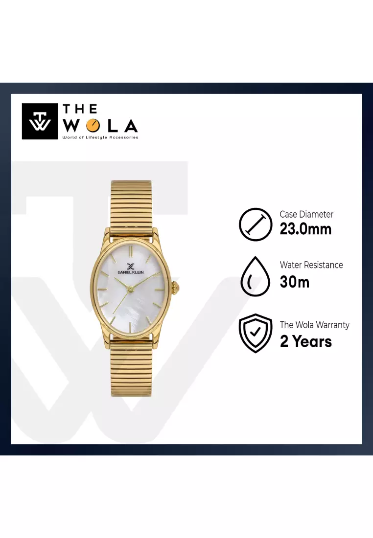 Buy Daniel Klein Women Analog Gold Adjustable Mesh White Pearl Watch DK ...