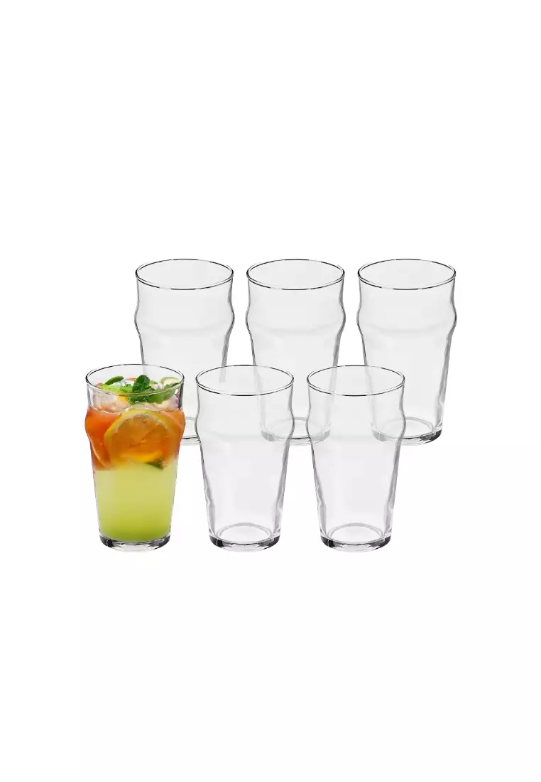 Buy Edge Houseware Edge Nonic Glass 485ml Capacity, Set Of 6 Pieces ...
