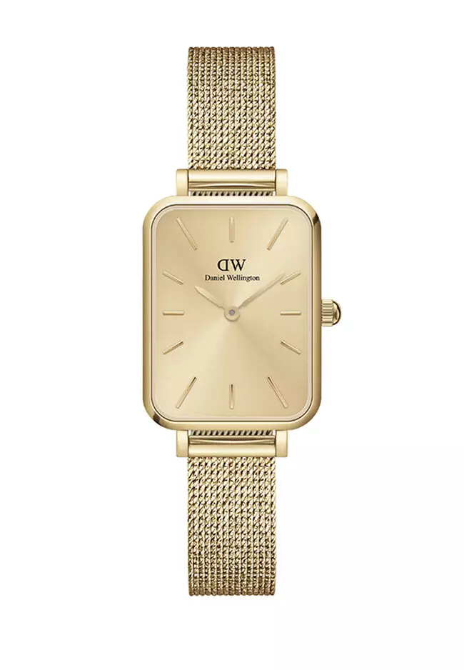 Buy Daniel Wellington Quadro Unitone 20x26mm Silver Watch Gold dial ...