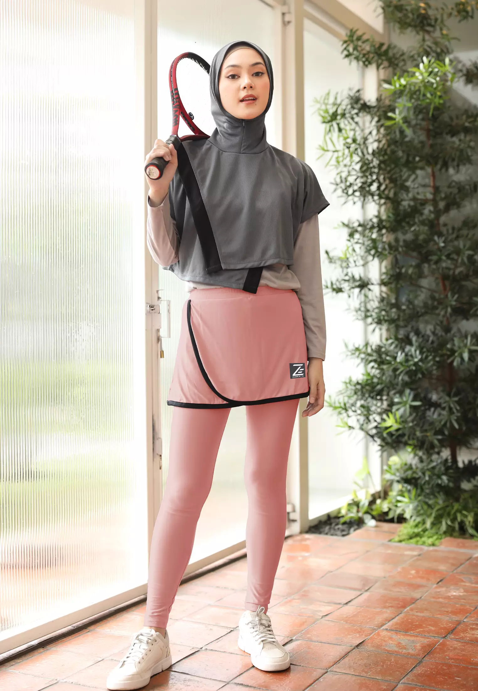 Jual zelena Zelena - Legging Rok Olahraga Wanita Tenis Padel - Rose Petal - L Original 2025 ...