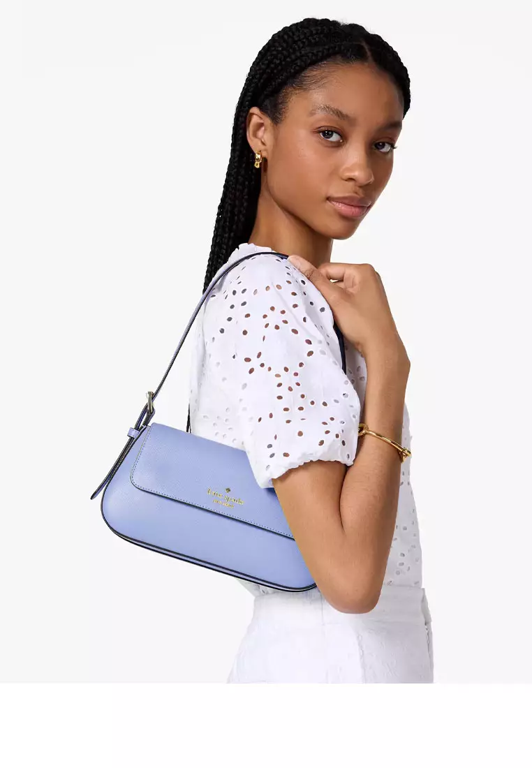 Buy Kate Spade Madison Saffiano Leather Small Flap Shoulder Bag 2025 ...