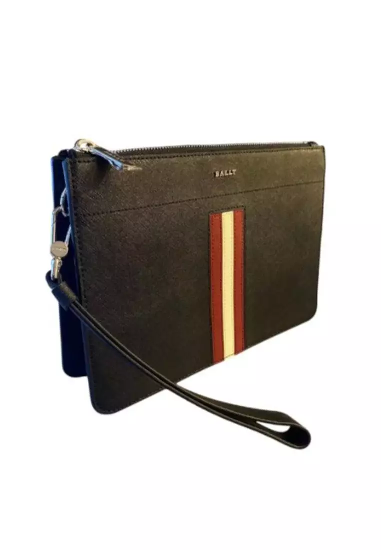 Jual Bally Bally Clutch Sunni Black Bovine Split Embossed Original 2024 ...