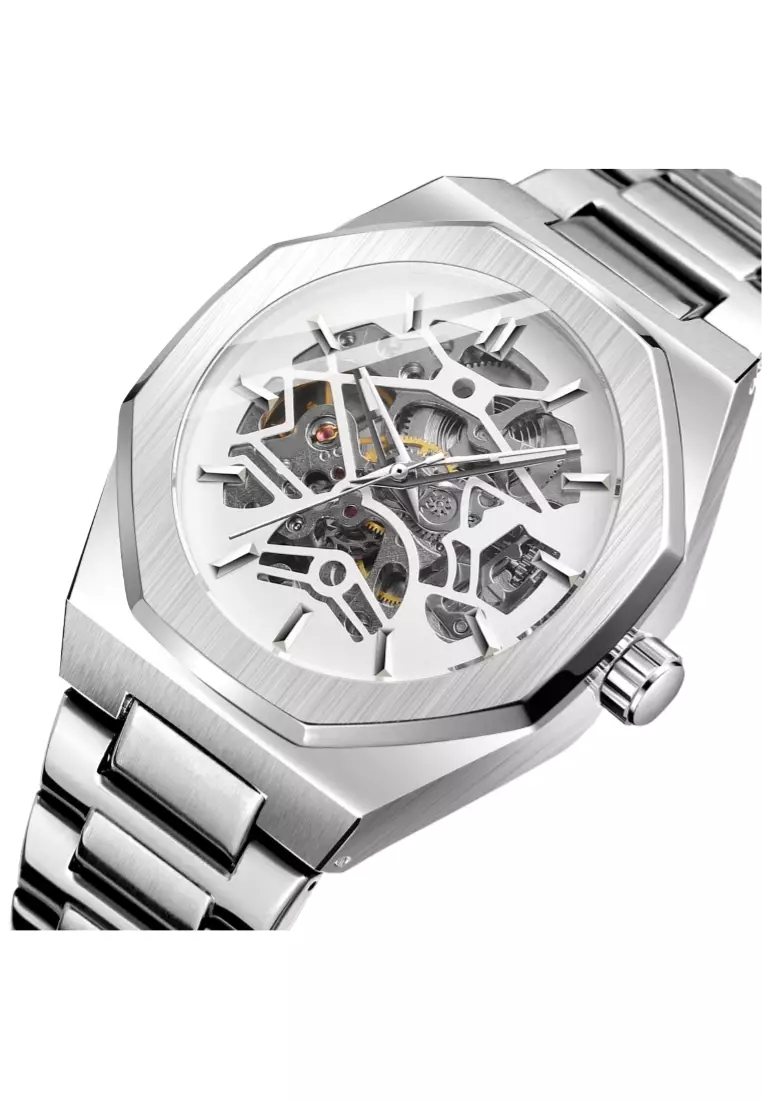 Buy OPCHIC Men's Fashion Skeleton Automatic Mechanical Watch Online ...