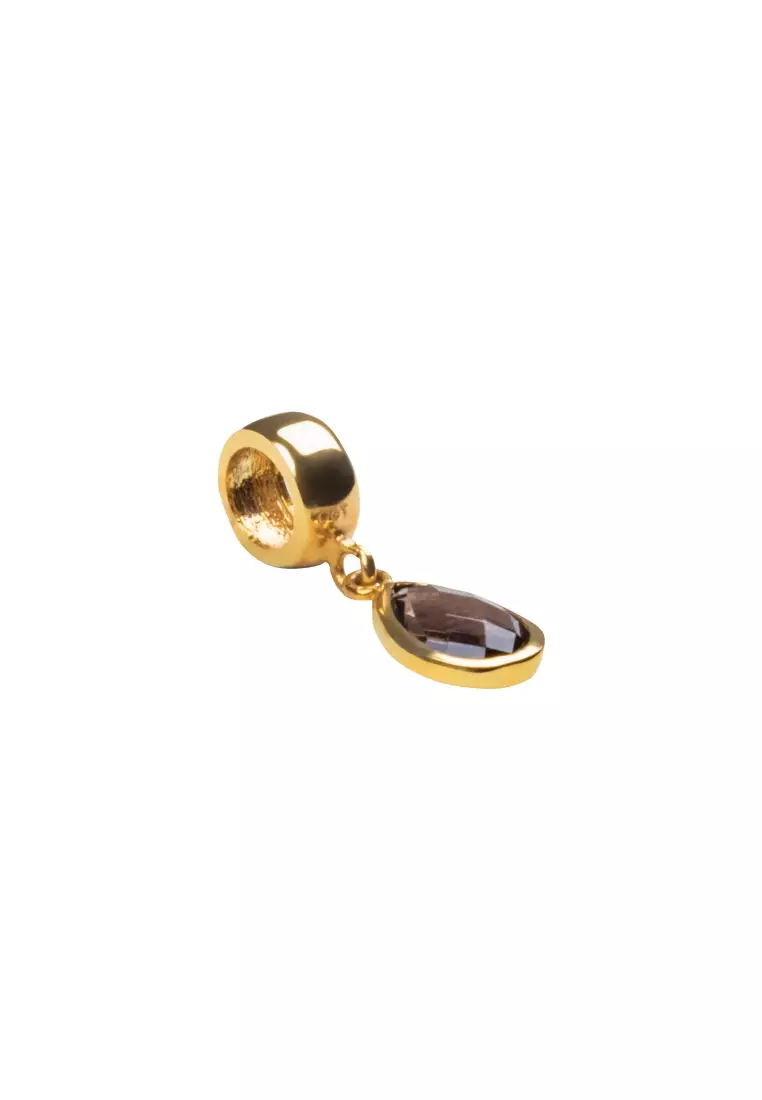 Buy Foundry Mini Black Sapphire Pear Charm 18k Gold 2026 Online ...