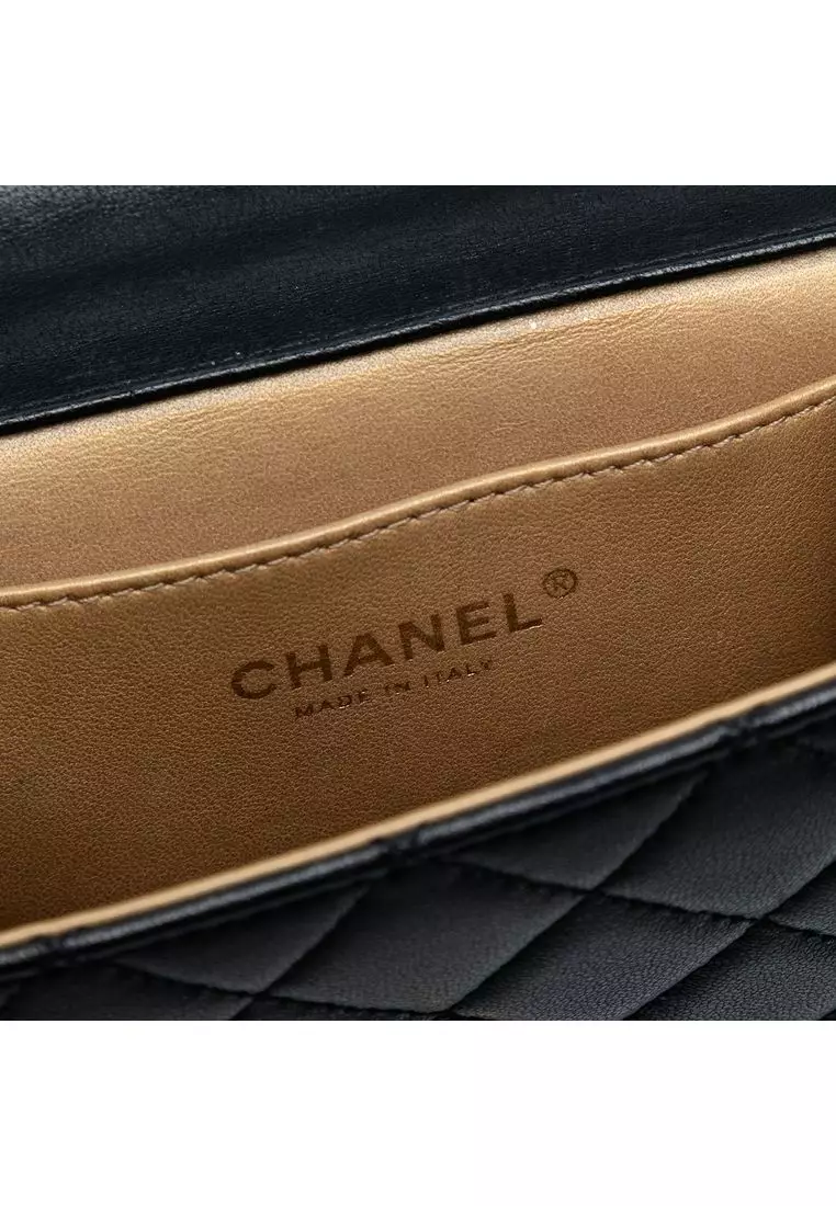 Buy Chanel Pre-Loved Chanel Small Lambskin Chic Pearls Flap 2026 Online ...