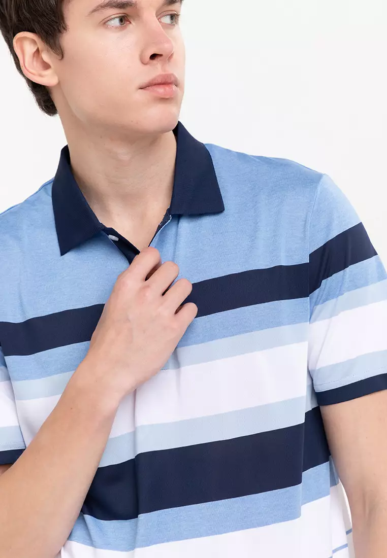 Buy Jack Nicklaus Bold Chest Stripe Polo Blue Robin 2024 Online ...