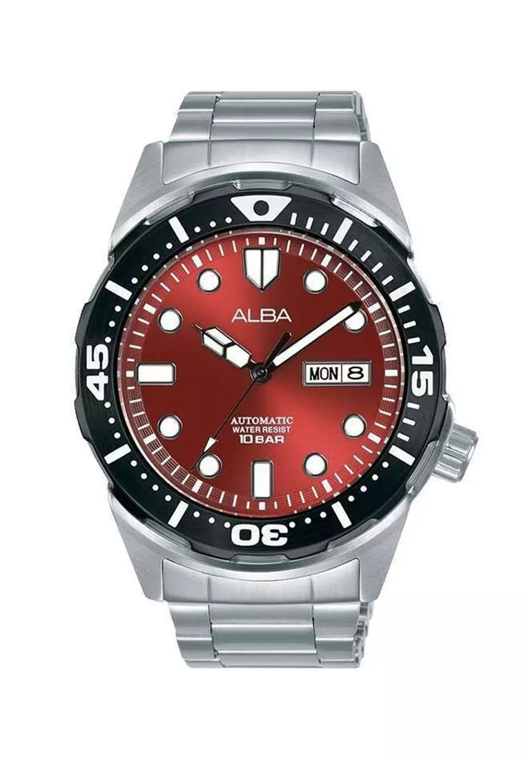Jual Alba Alba Jam Tangan Pria - Silver Black Red - Stainless Steel ...