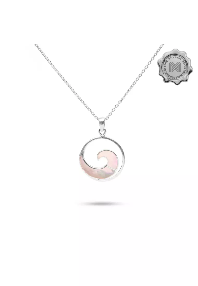 Buy Millenne Multifaceted Mother of Pearls Ocean Wave White Gold ...