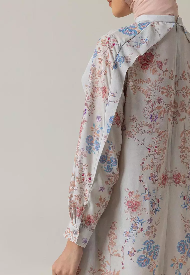 Jual Riamiranda Ria Miranda Warm Grey Azeema Dress Original 2025 ...