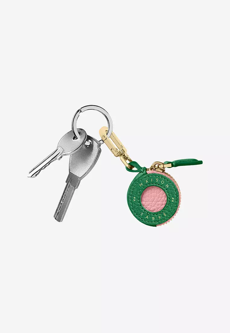 MAISON de SABRÉ Leather AirTag Charm in Emerald Lily 2024 | Buy MAISON ...