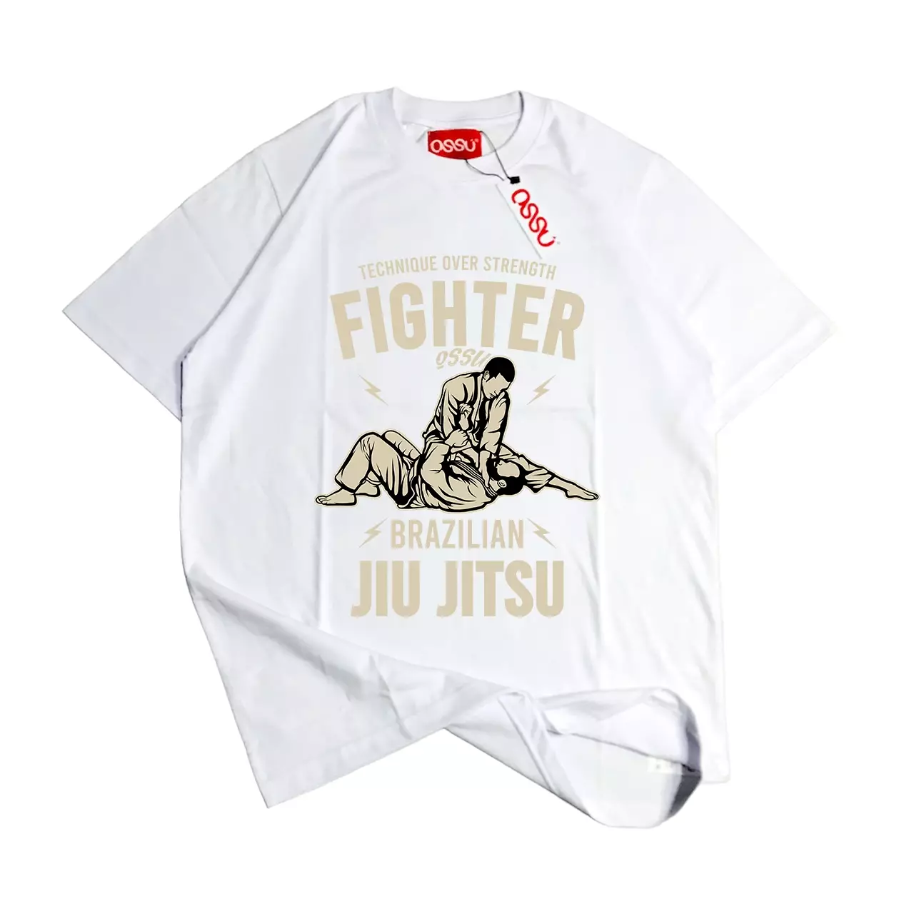 Jual Ossu Ossu Brazilian Jiu Jitsu White Tshirt Original 2025 | ZALORA Indonesia