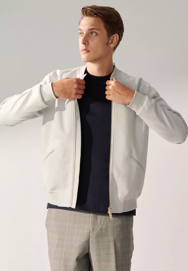 Buy SST&C Light Grey Baseball Jacket 2026 Online | ZALORA Philippines