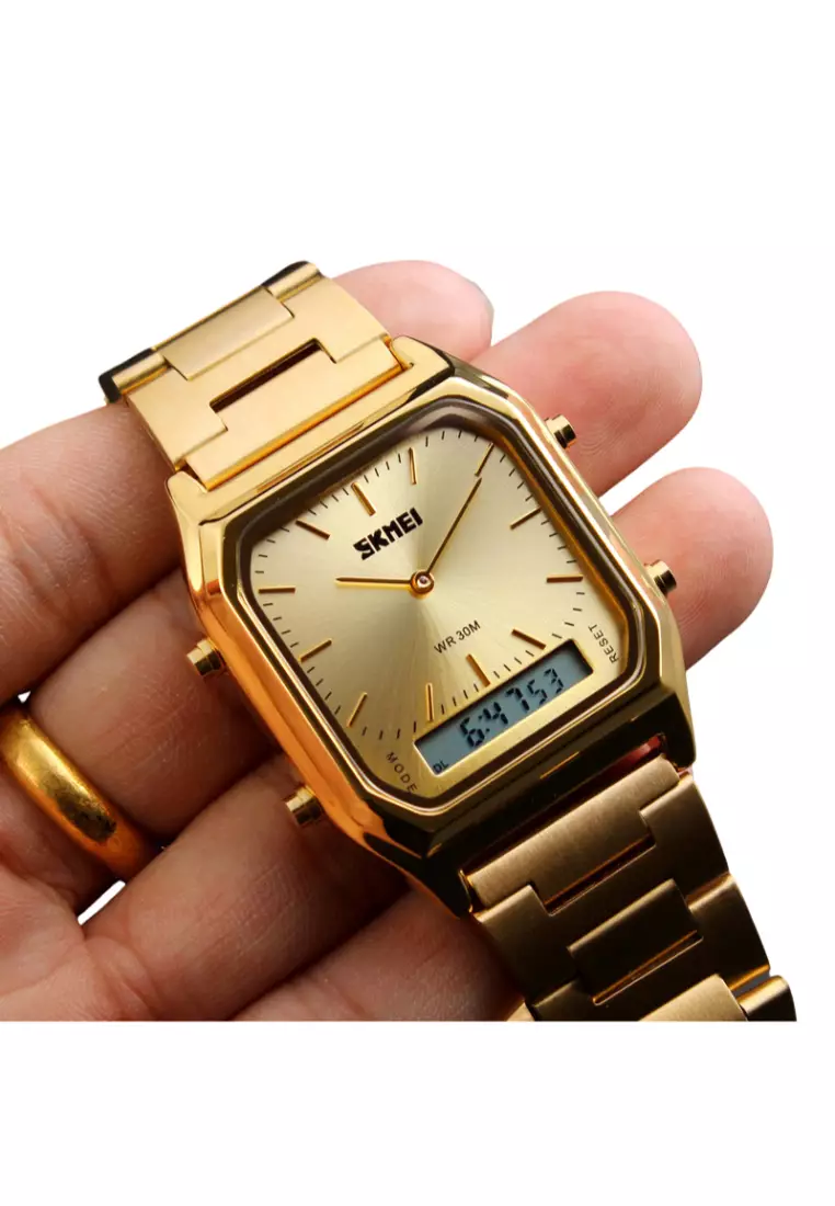 Buy OPCHIC Shikemei Retro Dual Display Watch 2025 Online | ZALORA