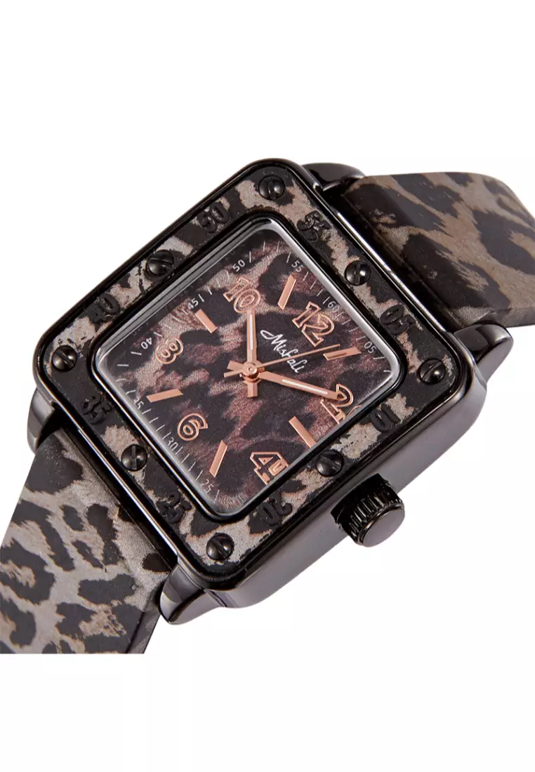 Buy OPCHIC Leopard Print Silicone Band Unisex Square Watch (Unisex ...