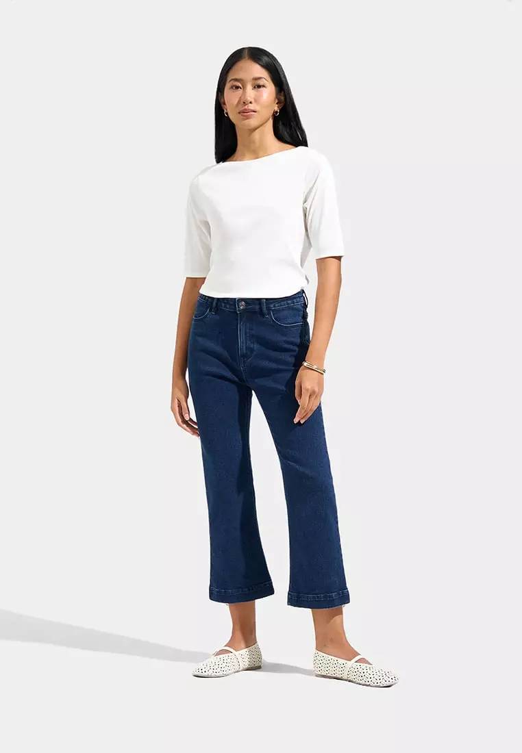 Buy ForMe Ribbed Quarter Sleeve Tee 2026 Online | ZALORA Philippines