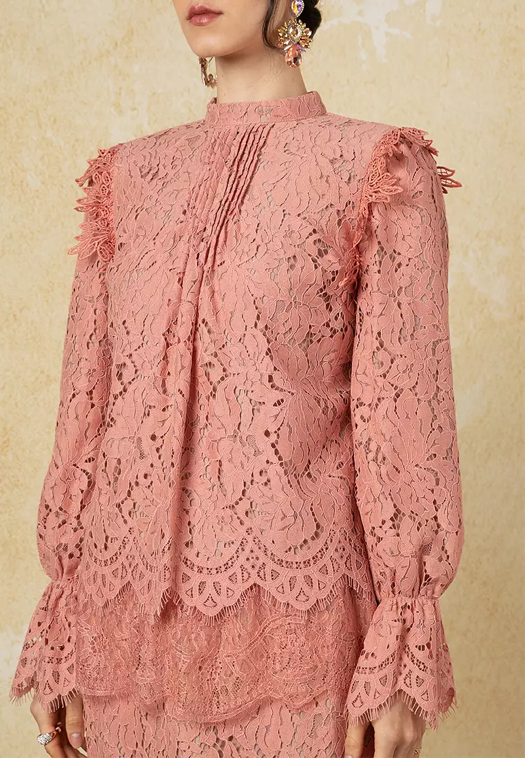 Buy Zalia JASMINE LACE KURUNG SET Online | ZALORA Malaysia