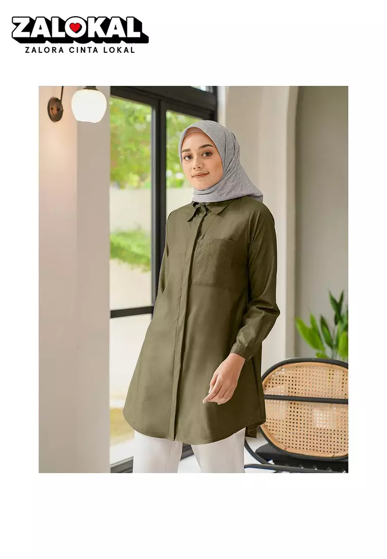 Jual geulis.id Geulis.id DAREEN SHIRT TUNIK KERJA / KEMEJA KERJA ...
