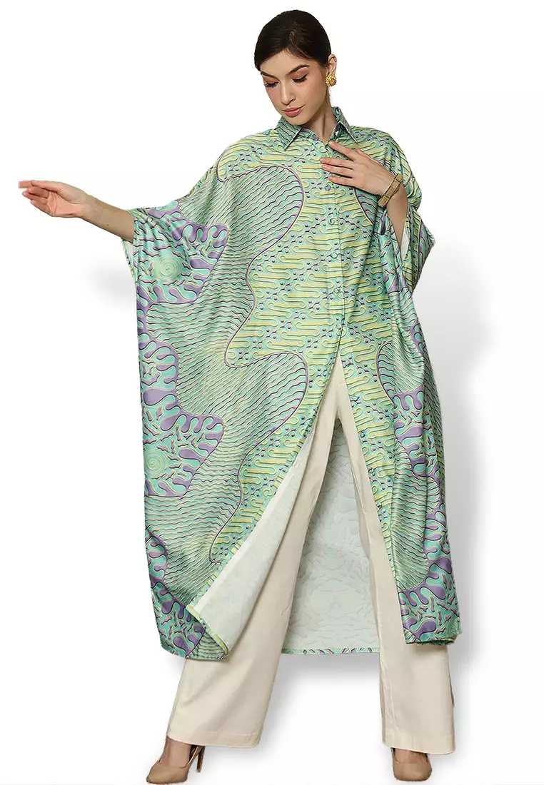 Buy Kanzi by liza yahya Kanzi Collared Kaftan 2026 Online | ZALORA