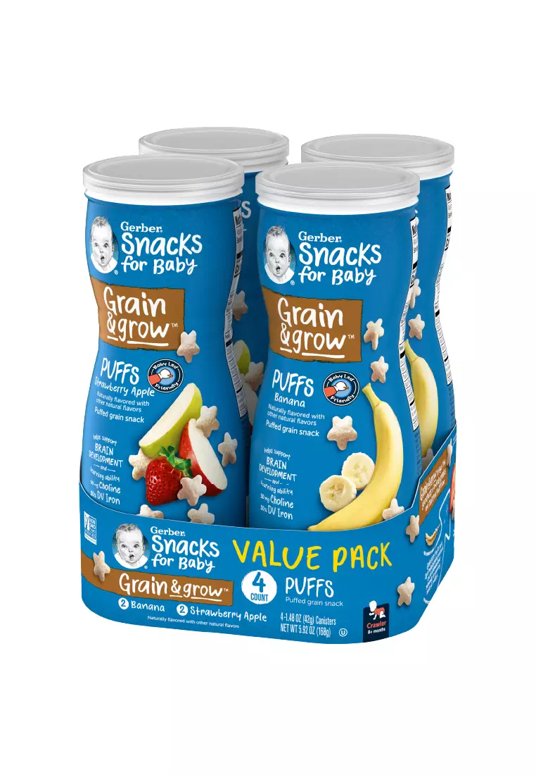 Buy Gerber BB King Kong Gerber Puffs Strawberry Apple/Banana Value Pack ...