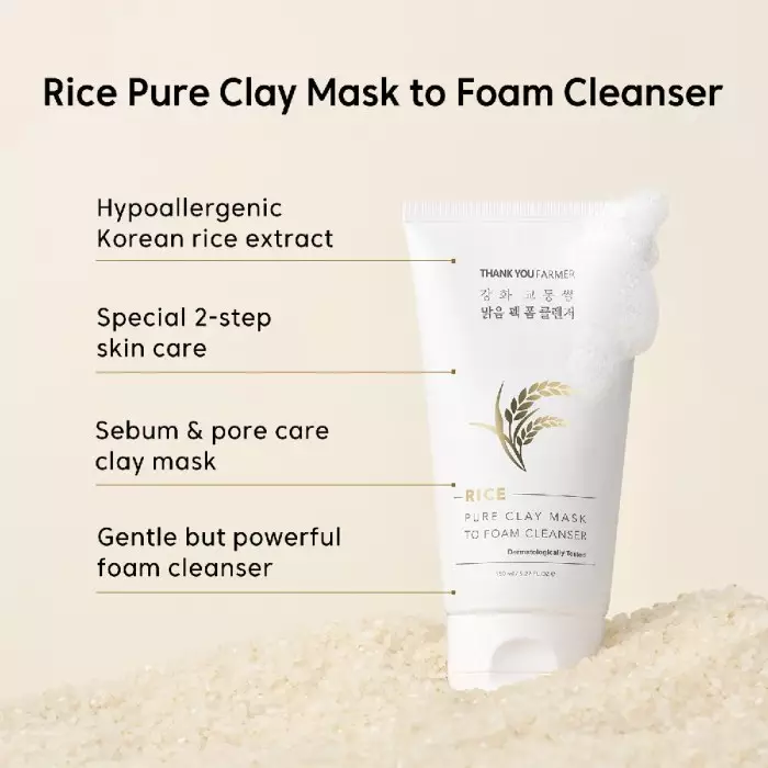 Jual THANK YOU FARMER Thank You Farmer Rice Pure Clay Mask To Foam ...