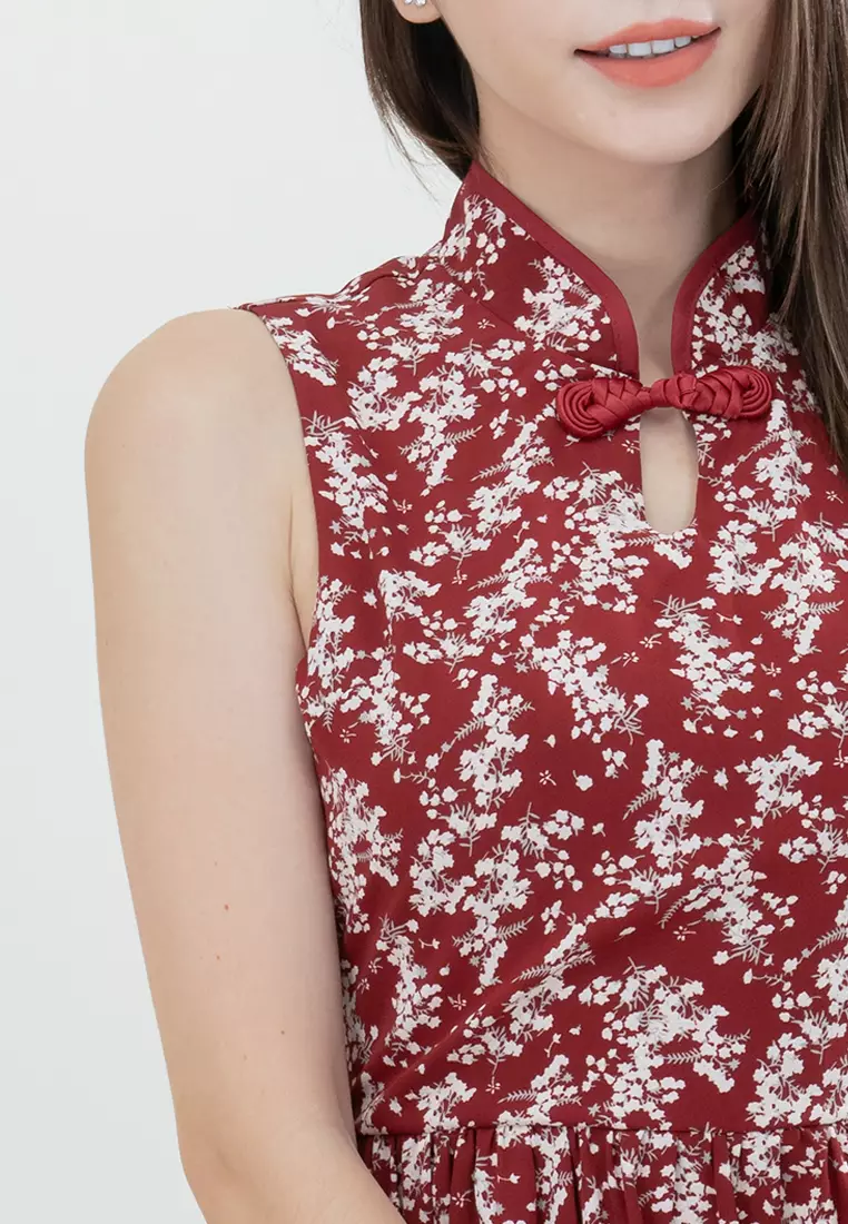 Buy Plain B. Plain B. Sleeveless Floral Chinese CheongSam Mini Dinner ...