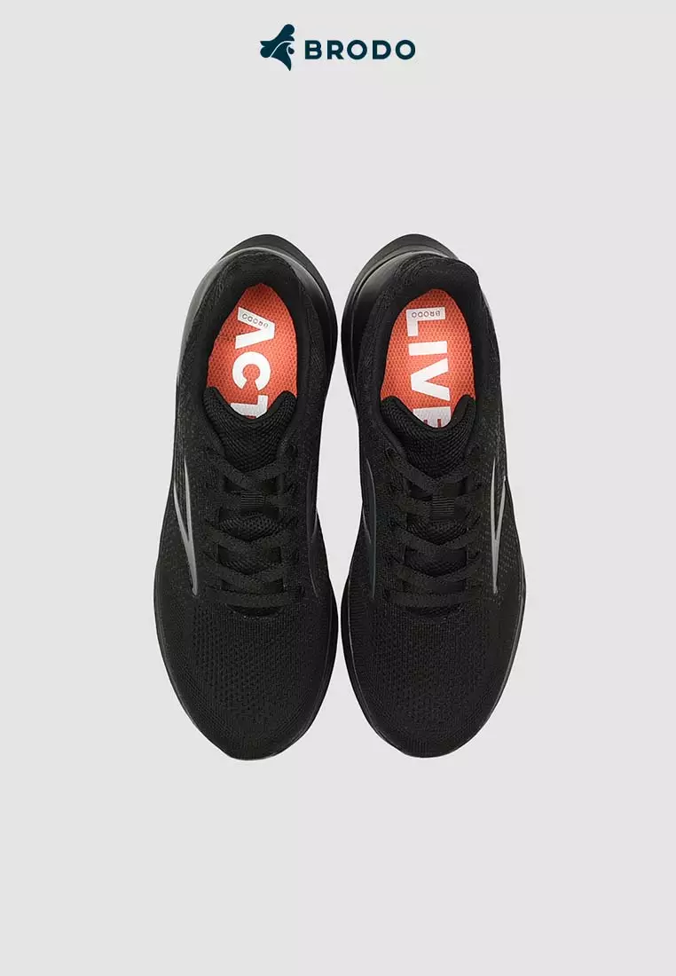 Jual Brodo BRODO - Sneakers Active Dasher Full Black Original 2025 ...
