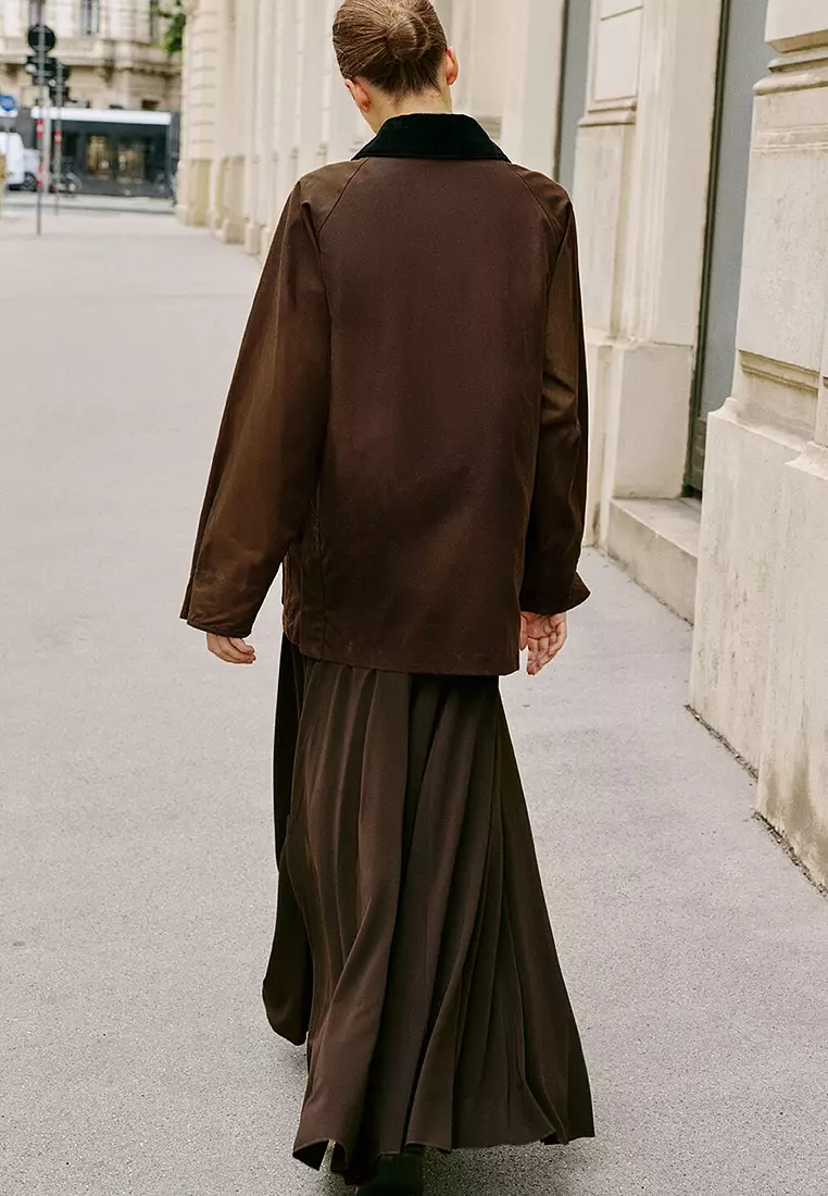 Buy Mango Waxed-Effect Parka With Corduroy Collar 2026 Online | ZALORA